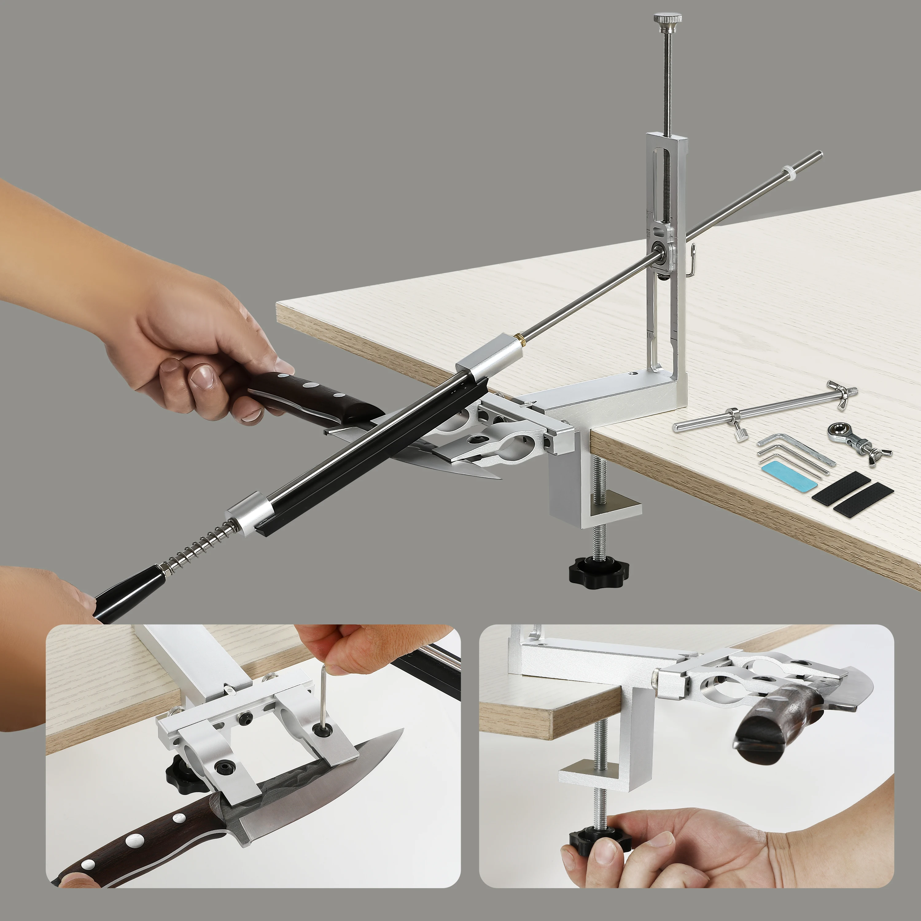 360° Rotation Flip Fixed-Angle Knife Sharpening Kit -Professional Knife ...