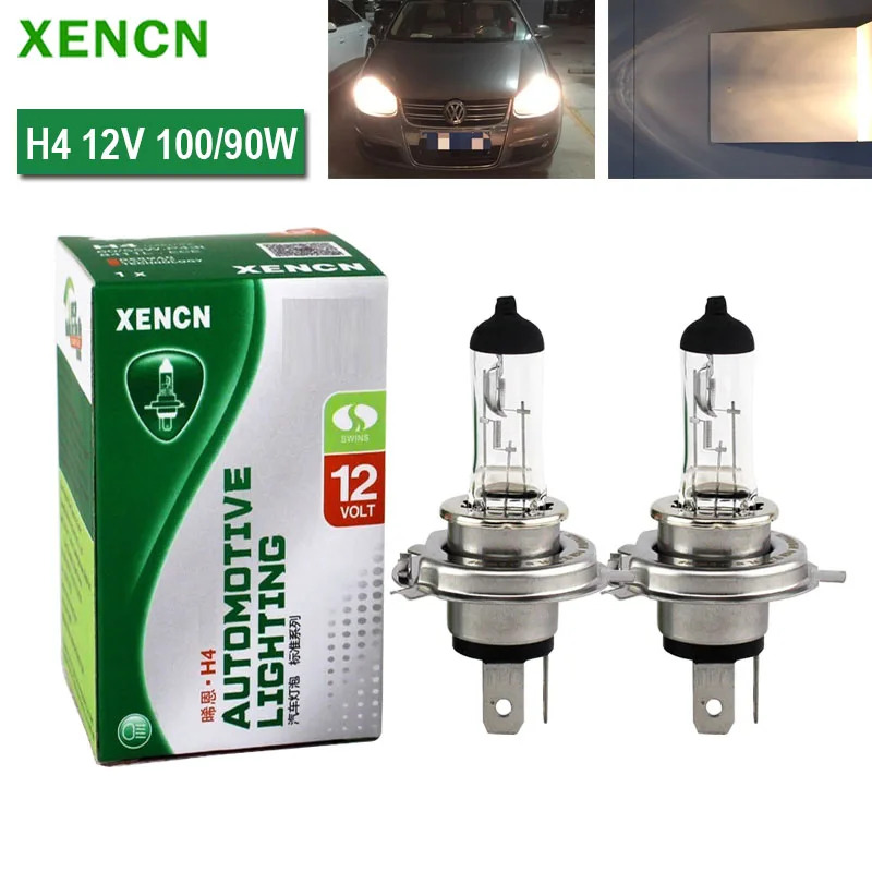 Xencn h4 12v 100/90w p43t série clara 3200k original halogênio farol do carro lâmpadas linha ...