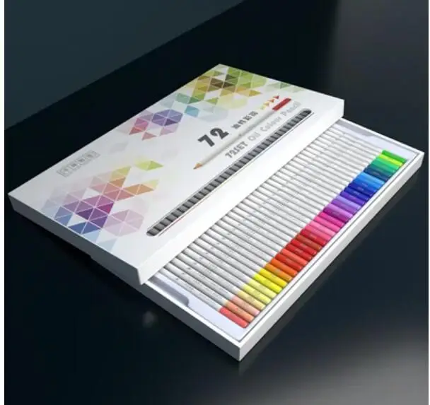 QIANXUNWUYU 72 color oily colored pencils, art brushes, coloring ...
