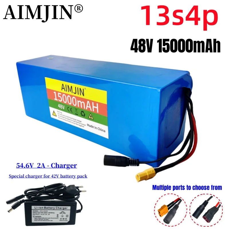 13S4P-48V-15AH-18650-Lithium-Battery-High-Power-500W-rechargeable ...
