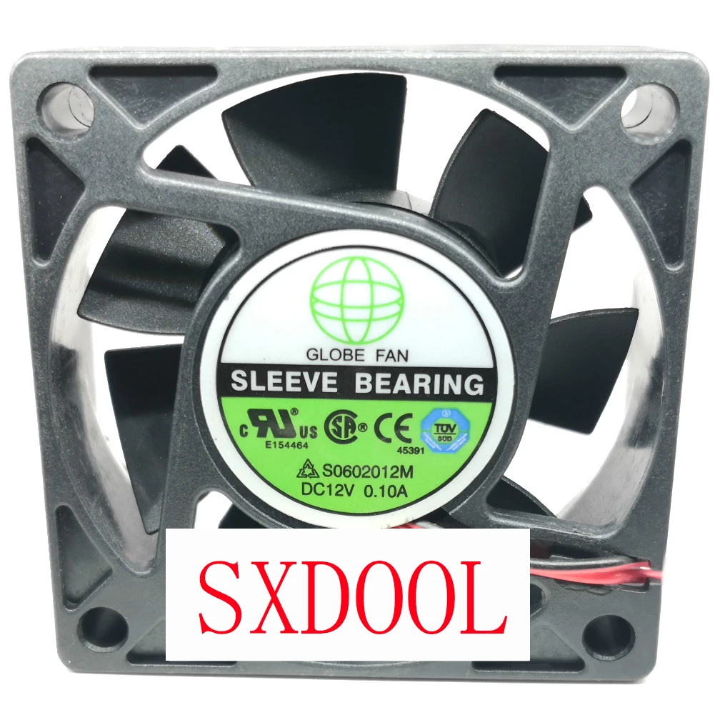 글로브 S0602012M 6020 6cm DC 12V 0.10A 슬리브 베어링 저소음 축 냉각 쿨러 Molex 4D 플러그 용 ...