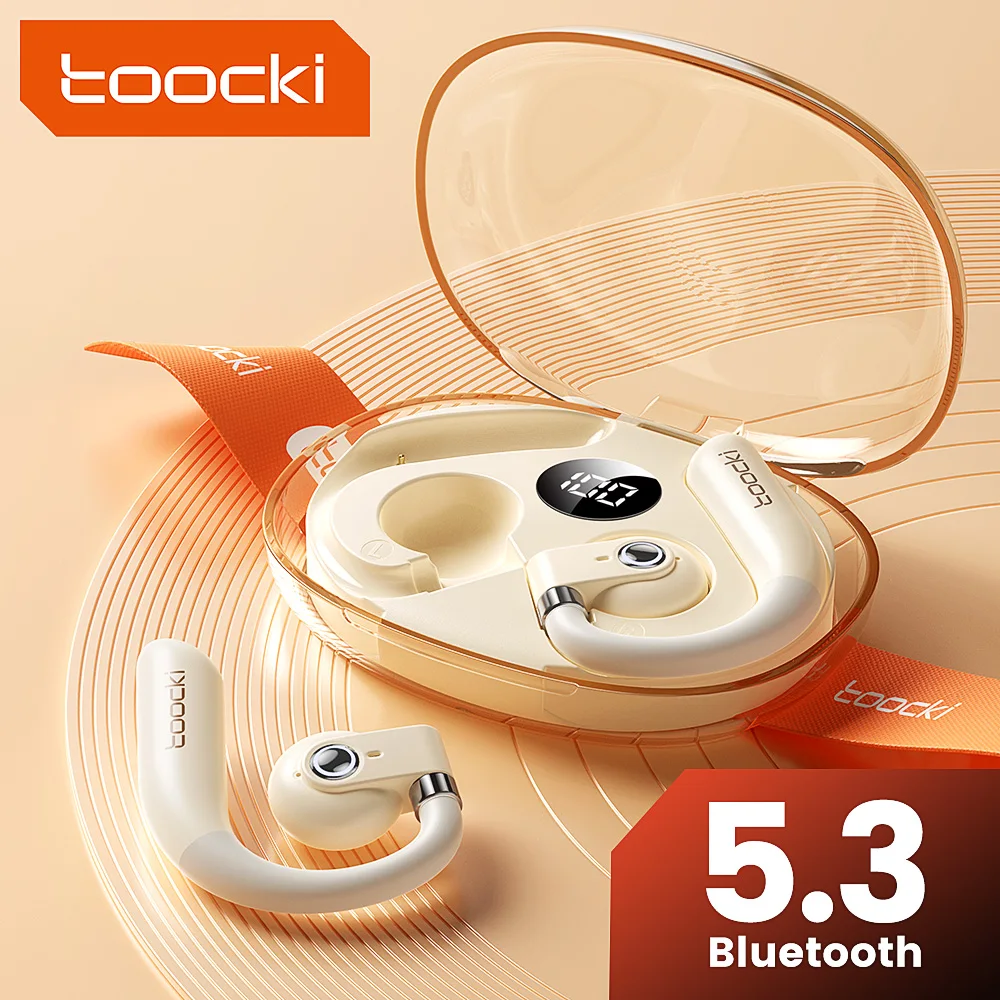 Toocki OWS Earphones True Wireless Bluetooth5.3 Hi-FI Stereo Sound LED ...