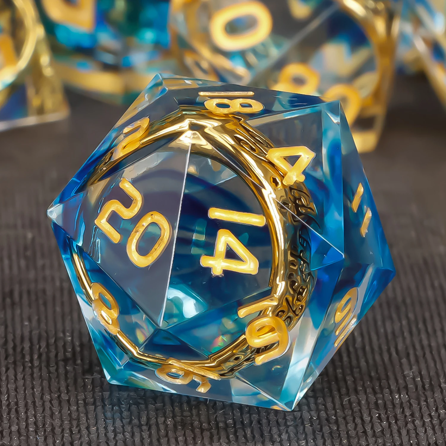 Resin-Polyhedral-Handmade-Sharp-Edge-Dice-Set-Role-Playing-Game-Dungeon ...