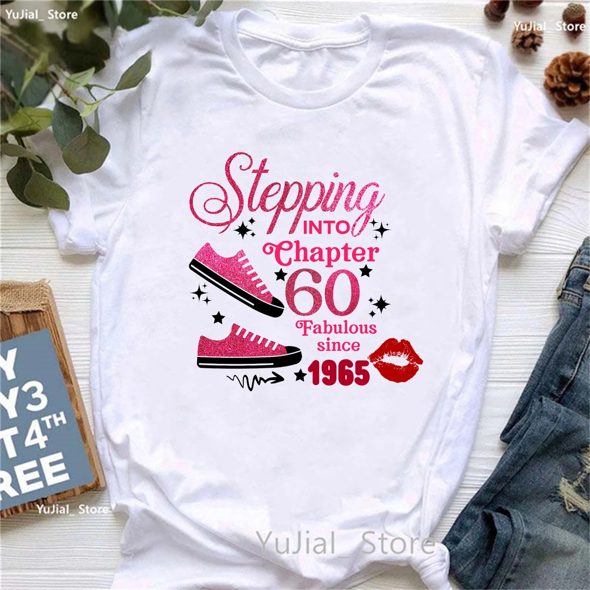 Stepping Into Chapter 60 Fabulous Since 1965 Sports Shoes Printed ...