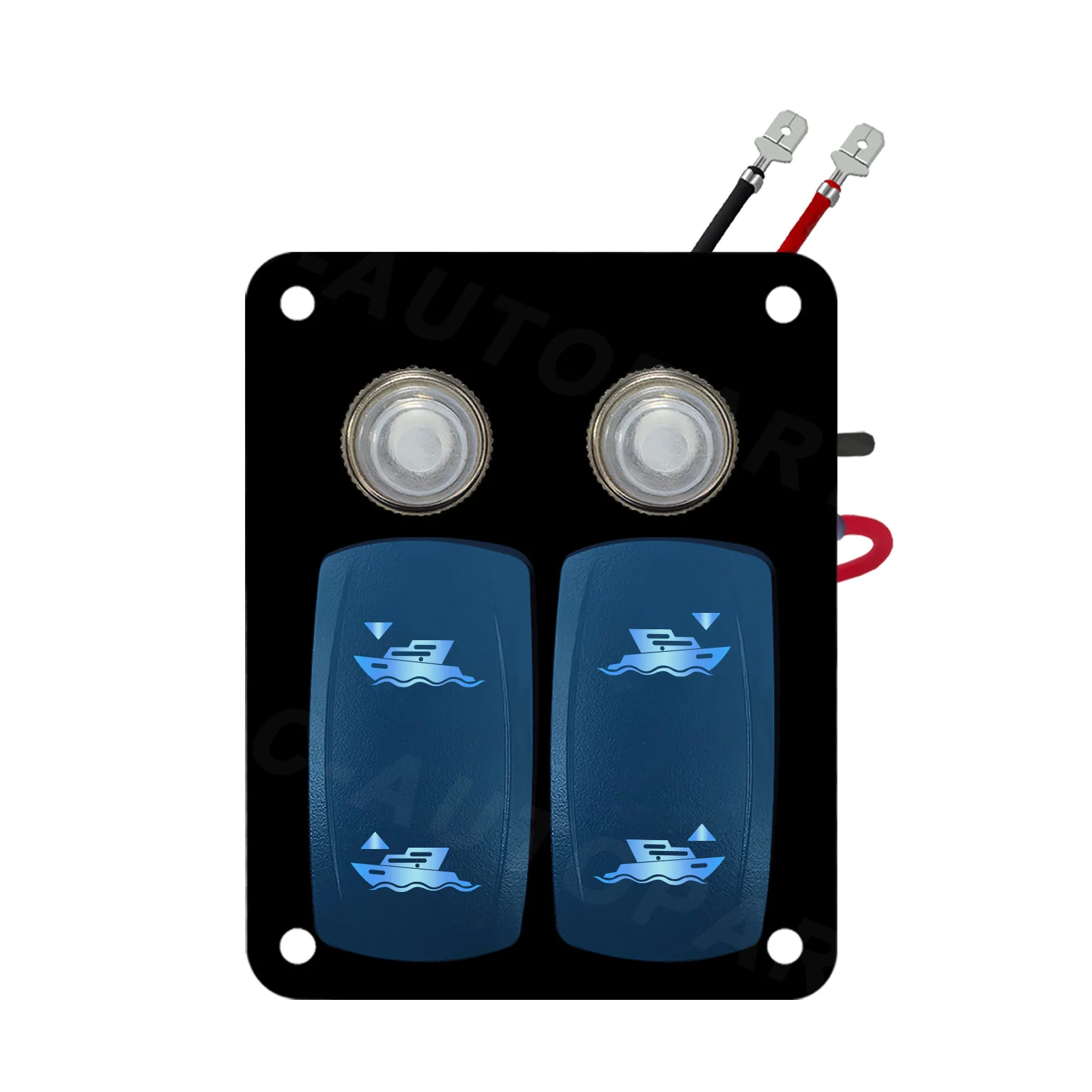 Marine Trim Tabs Rocker Toggle Switch Panel Dual Momentary Waterproof ...