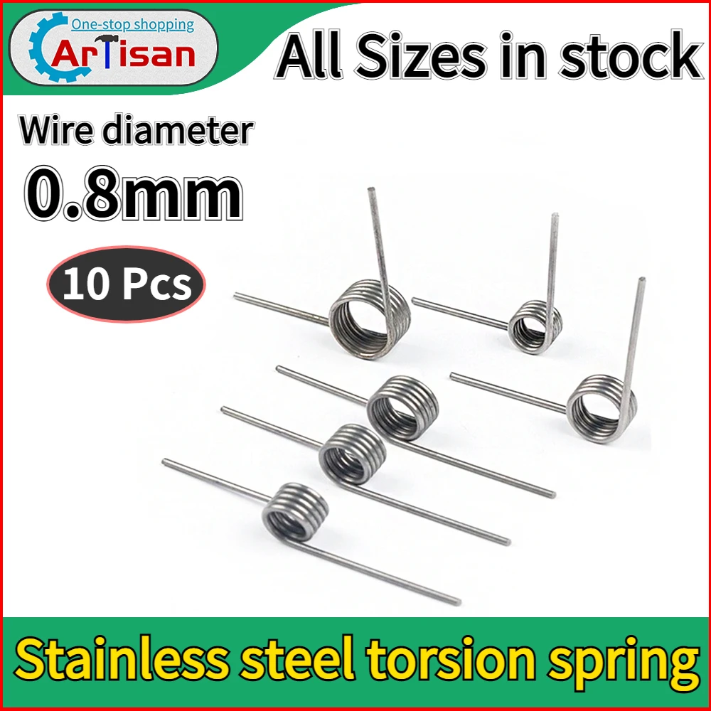10-Pcs-Stainless-Steel-V-shaped-Torsion-Spring-Strong-Wire-Diameter-0 ...