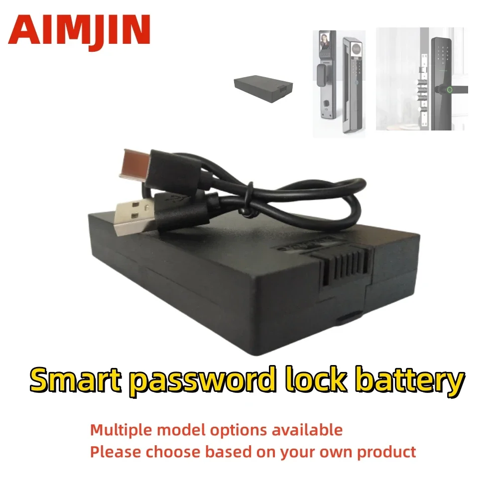 7-4V-5000mAh-Smart-Door-Lock-Battery-Rechargeable-18650-Lithium-ion ...
