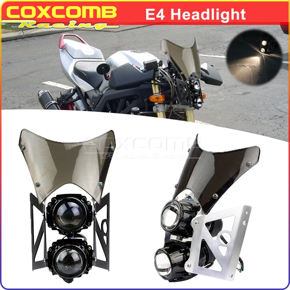 E4-Mark-Twin-Headlight-Dual-Sport-Motorcycle-Smoke-Windscreen-High-Low ...