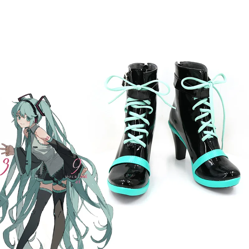 Miku The 16th Anniversary Cosplay Shoes Boots Halloween Party Anime ...