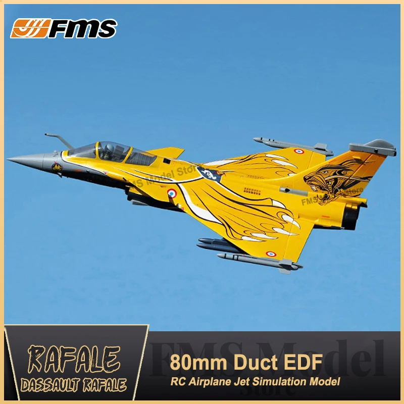 FMS-80mm-Ducted-DASSAULT-Rafale-EDF-Model-RC-Airplane-Fan-Jet-974mm-6CH ...