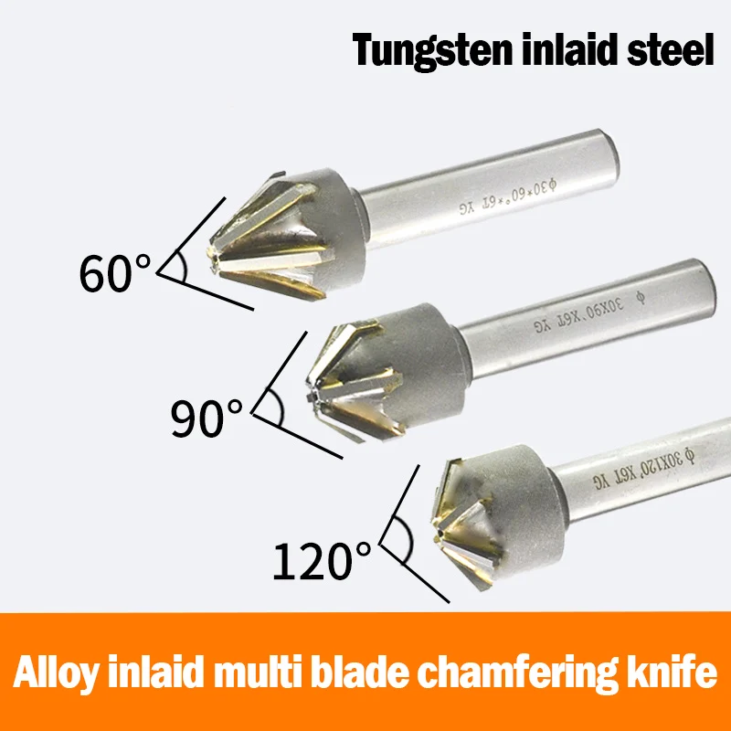 Countersink Drill with Brazing Carbide Blade Chamfering Milling Tool 60 ...
