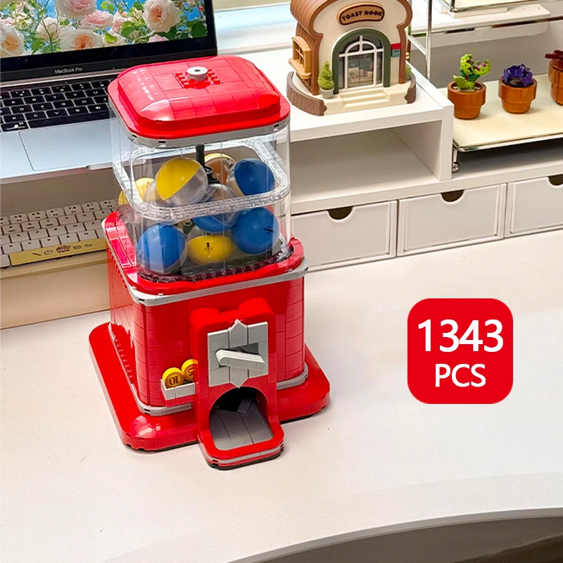 1343Pcs Creative Retro Game Brick Capsule Idea Toys Vending Machine ...