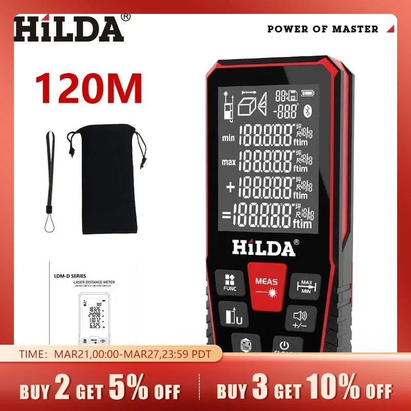 HILDA-Laser-Distance-50M-100M-120M-Rangefinder-Profesional-Meter-Laser ...