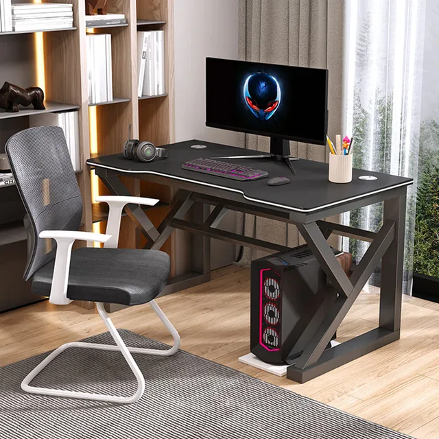 Study Corner Computer Desk Bedroom Monitor Stand Gaming Auxiliary ...