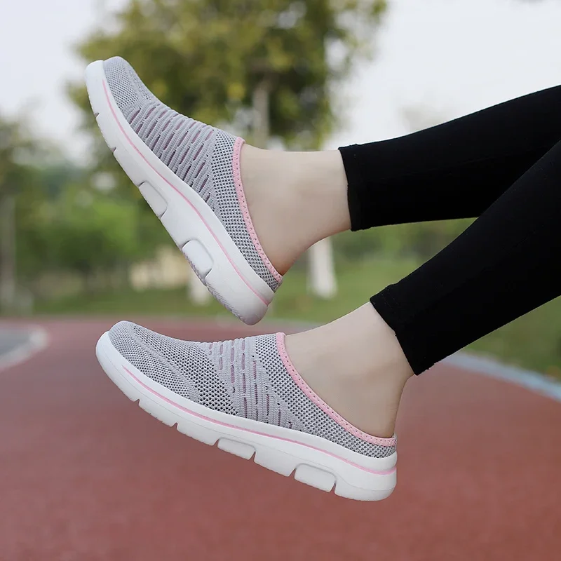Women Slippers Sandals Summer Beach Slippers Women Breathable Mesh Flat ...