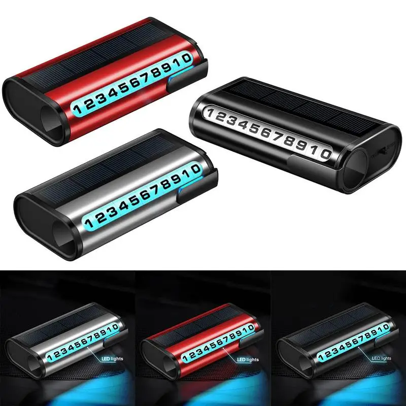 Car-Accessories-Portable-Telephone-Number-Plate-Luminous-Phone-Number ...