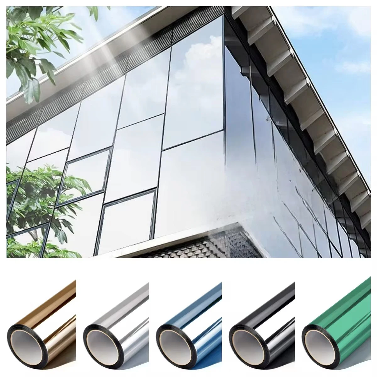 Multi-size One Way Mirror Window Film Privacy Sun Blocking Glass ...