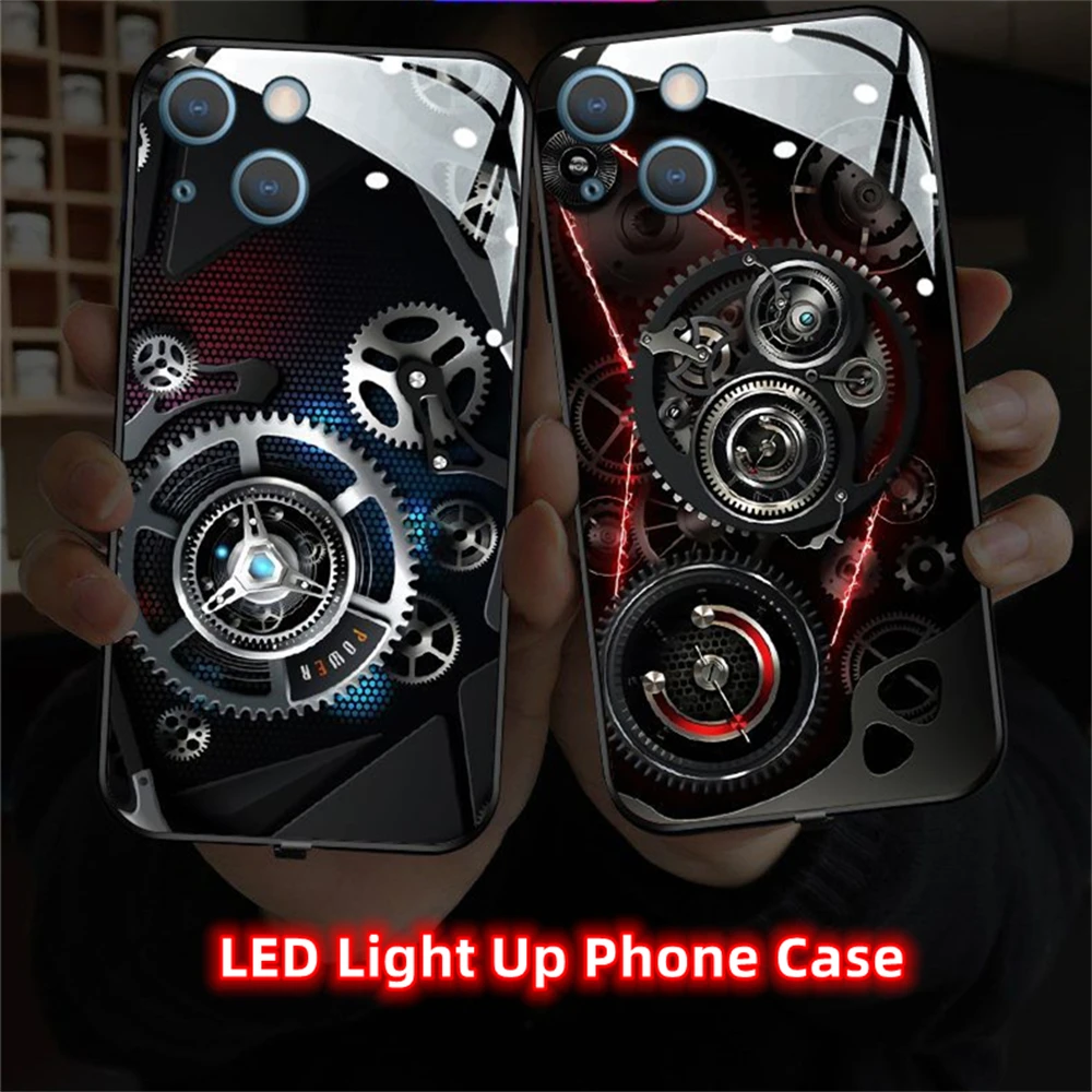 Super-Gear-Wheel-Design-LED-Light-Luminous-Phone-Case-For-iPhone-15-14 ...