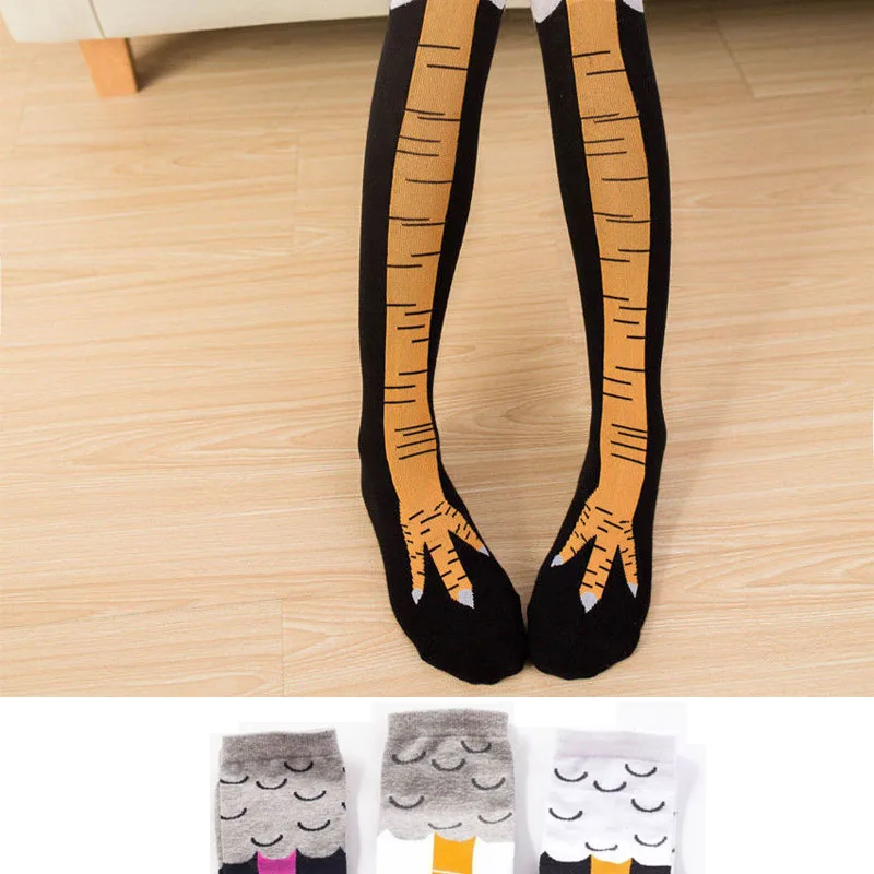 Woman Sexy Chicken Paws Feet Socks Ladies Funny Personality Stovepipe ...