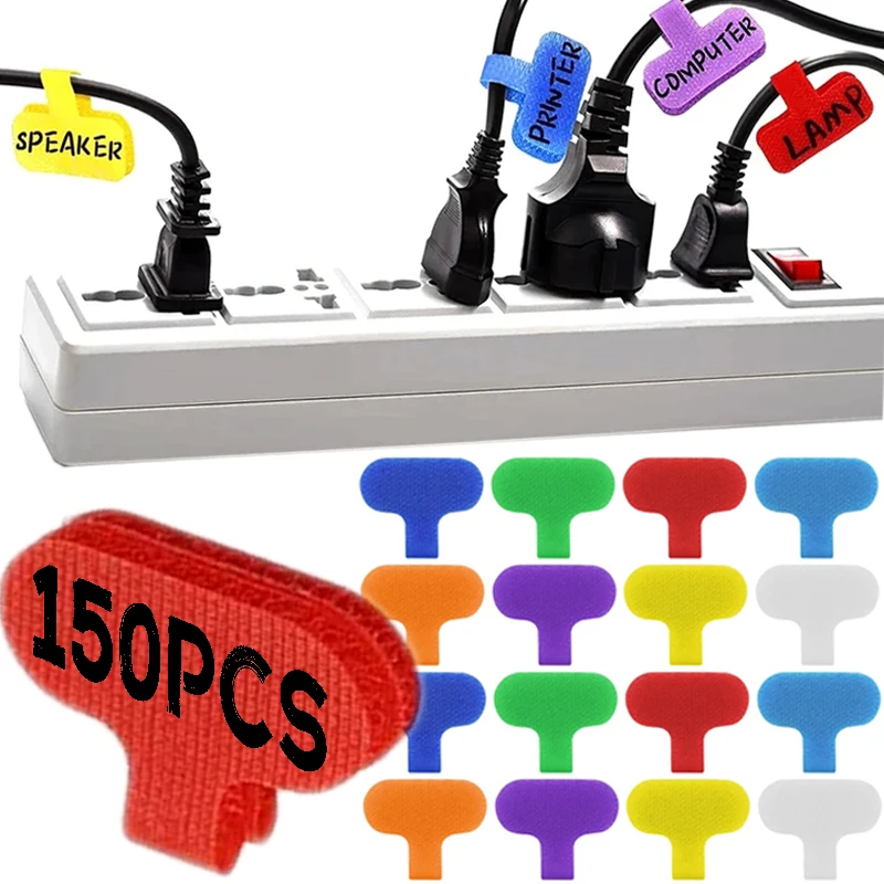Self Adhesive Cable Labels Reusable Writable Cord Label Tags Cable ...