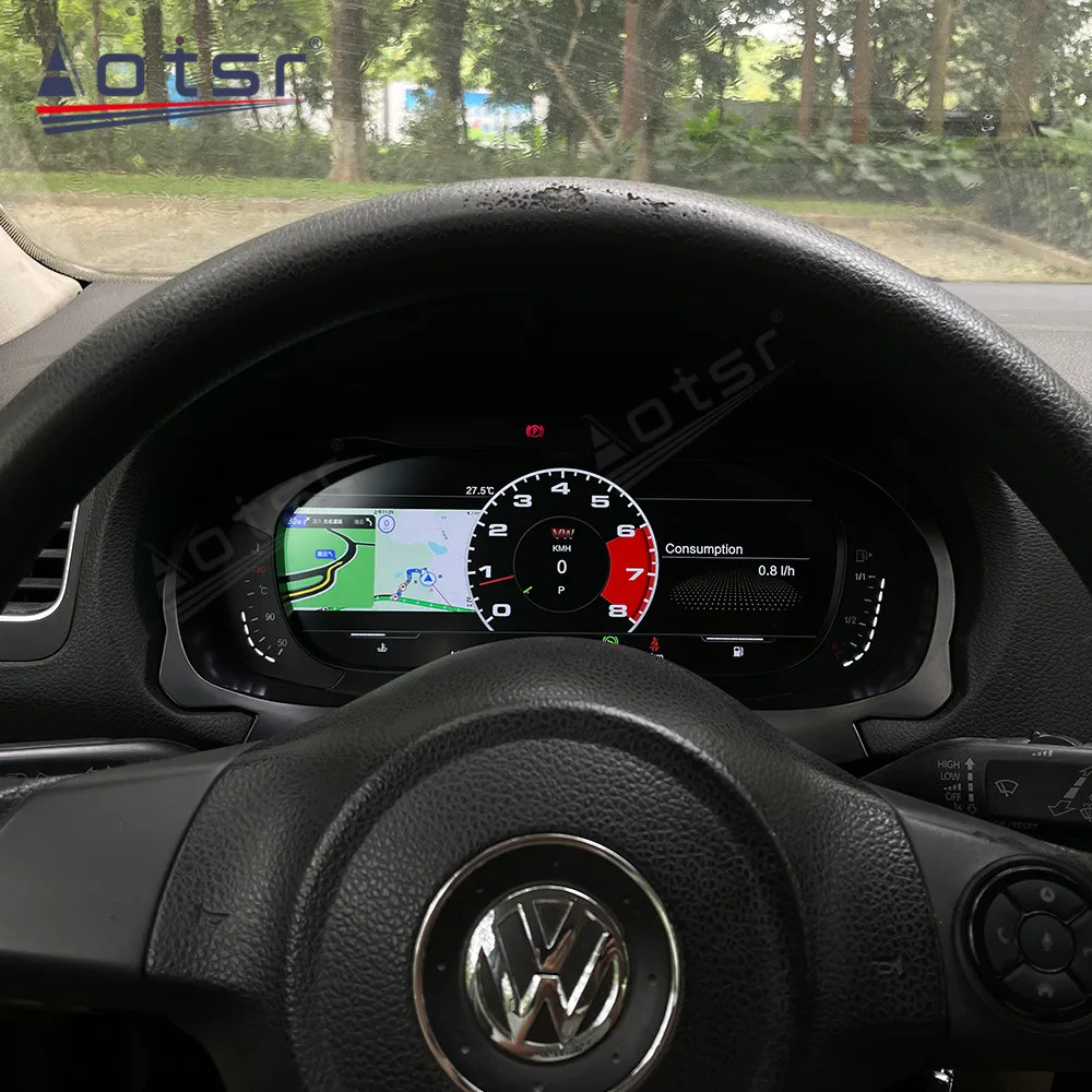 Car Linux Digital Cluster Virtual Cockpit Speedmeter Screen For Vw B7 ...