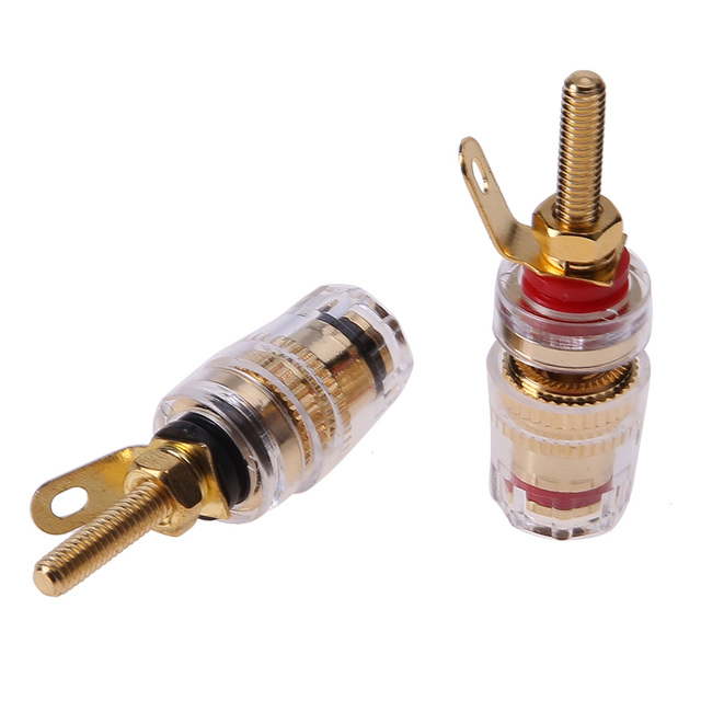2/4/6pcs Brass 4mm Speaker Amplifier Terminal Binding Post Nut Banana ...