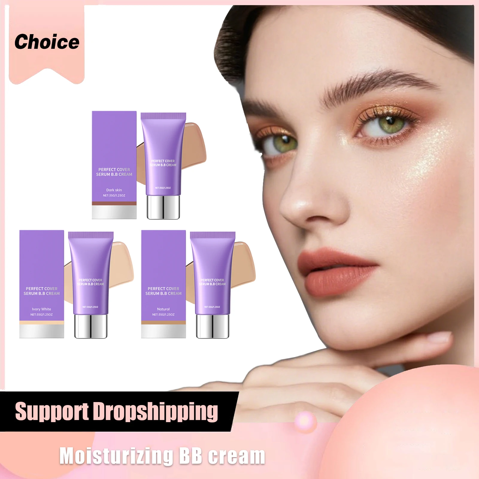 BB Cream Foundation Perfect Cover Concealer Waterproof Hyaluronic Acid ...