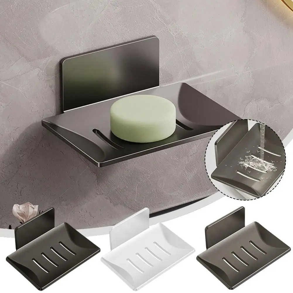 Wall-Mounted-Aluminum-Alloy-Soap-Holder-Bathroom-Soap-Dish-With-Drain ...
