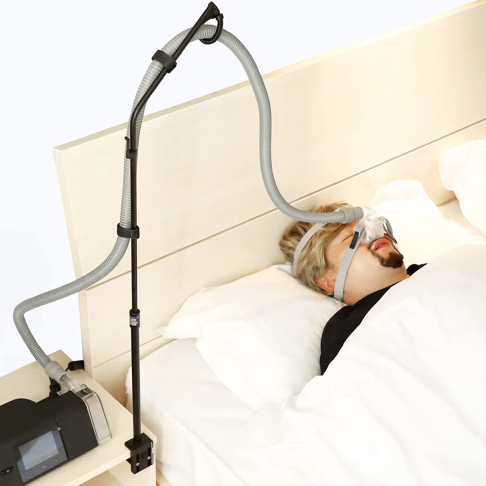 CPAP-Hose-Holder-Height-Adjustable-Tube-Lift-Hanger-Sturdy-Support-Mask ...