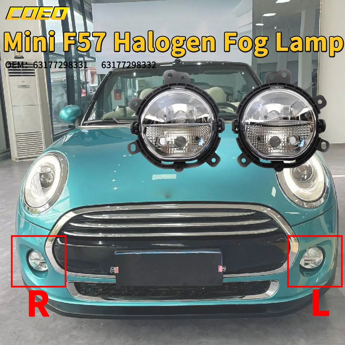 Auto-Halogen-Fog-Lights-Assembly-For-BMW-Mini-F56-F57-63177298331 ...