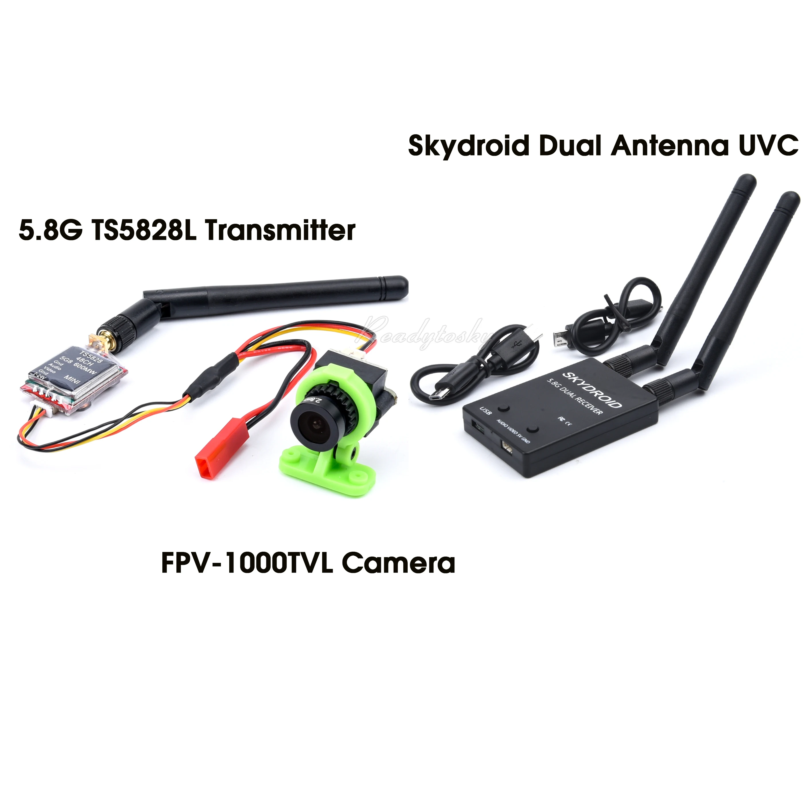 5.8G Skydroid W/안테나 FUAV UVC 150CH 풀 채널 및 TS5828L 송신기 및 FPV 1000TVL 카메라 ...