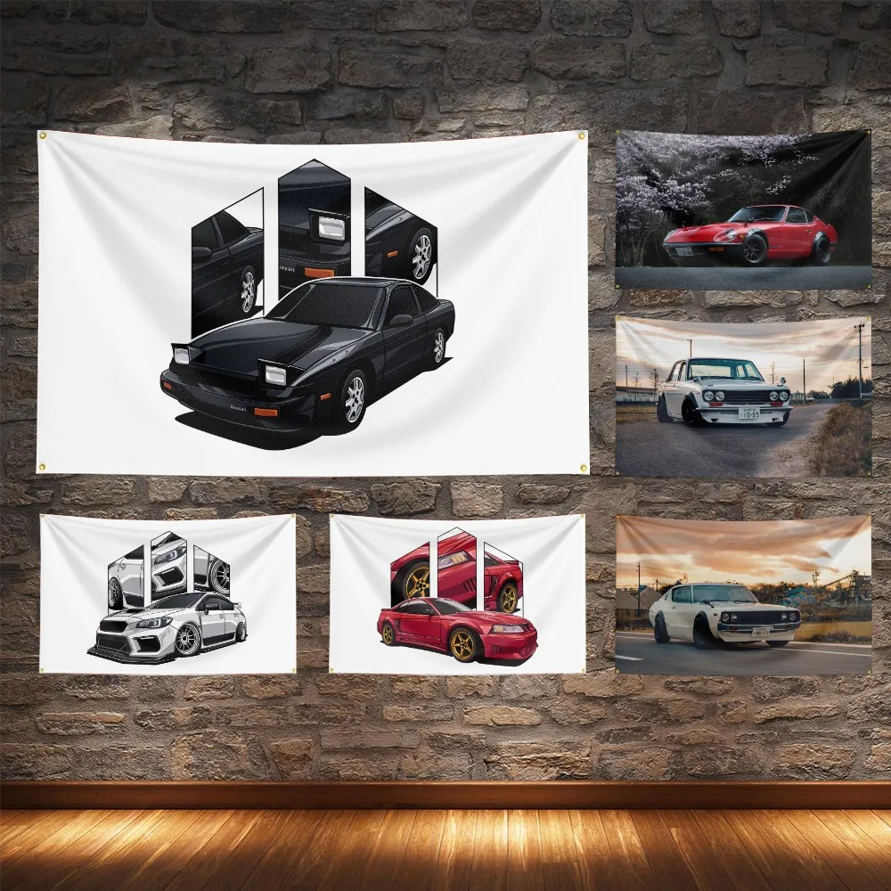 JDM-Conversion-Car-Flag-Polyester-Digital-Printing-Muscle-Cars-Banner ...