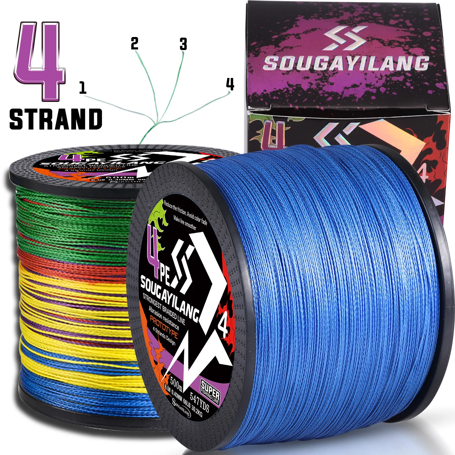 4-Strand Braided Fishing Line - Easy Fishing Tackle