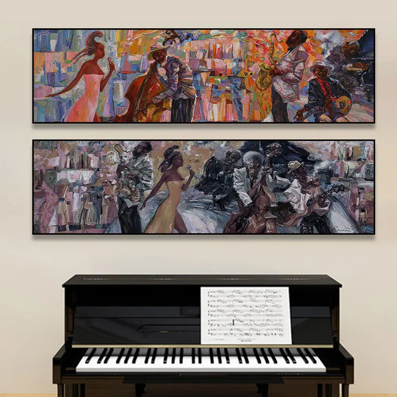 Musician-Poster-Large-Handmade-Oil-Painting-Canvas-Print-Wall-Art ...