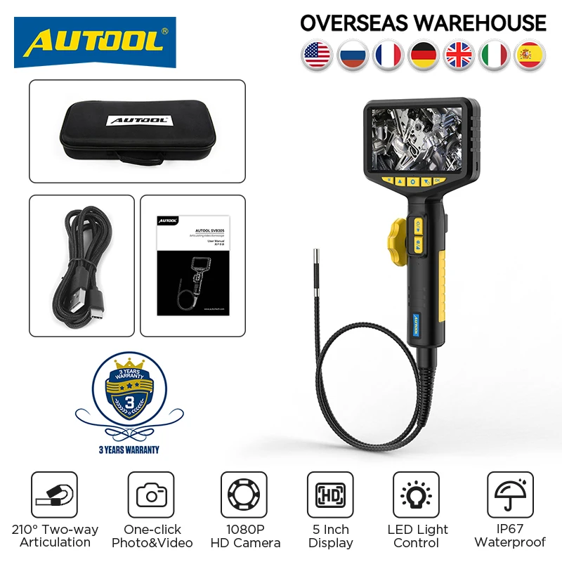 AUTOOL-SVB305-Waterproof-IP67-Car-Industrial-Endoscope-Automotive ...