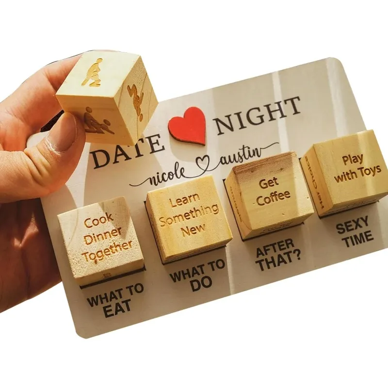 Date Night Dice After Dark Edition Date Night Wooden Dice Game For ...