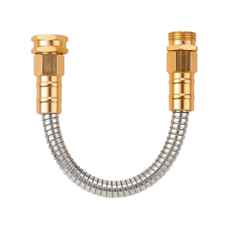 One-stainless-steel-metal-hose-connector-short-garden-hose-extender ...
