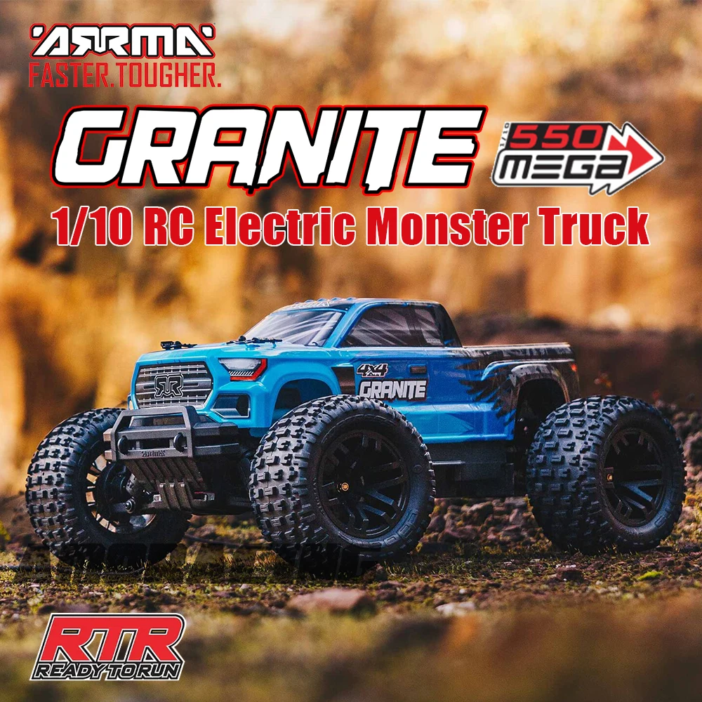 ARRMA GRANITE 4WD MEGA 550 Brushed RTR 1/10 RC Electric Remote Control ...