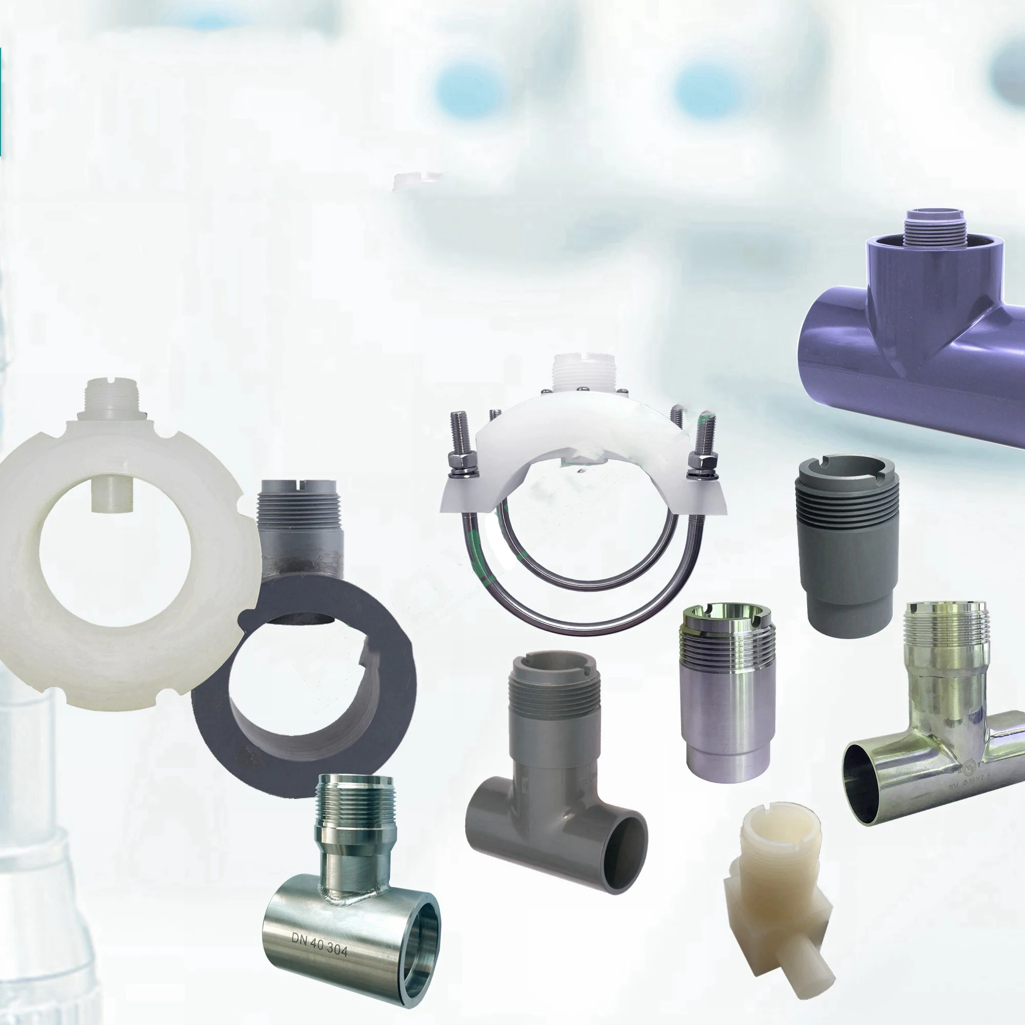 Turbine-flowmeter-paddle-wheel-flow-sensor-install-base-304SS-UPVC ...