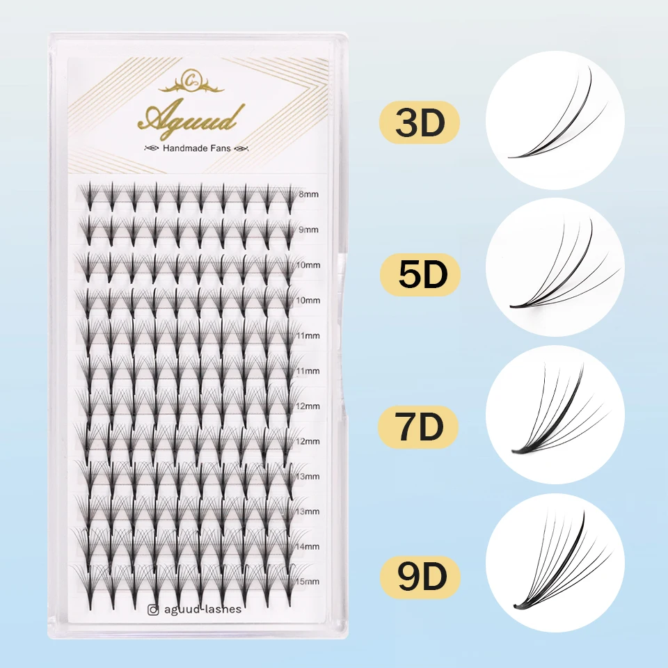 AGUUD-Premade-Spike-Fans-Cluster-Lash-Wispy-3D-5D-7D-9D-Faux-Mink ...