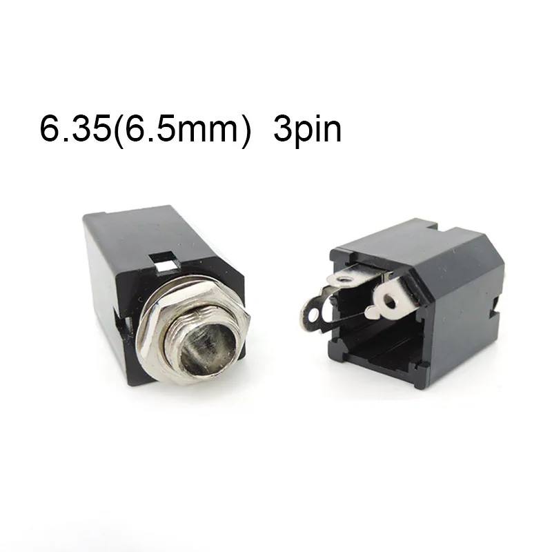 2pc PJ-612A 3Pin 6.35mm 6.5 mono Female power Jack Panel Mount Solder ...