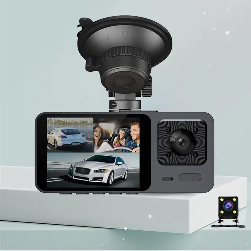 3-Channel-Car-DVR-HD-1080P-3-Lens-Inside-Vehicle-Dash-CamThree-Way ...