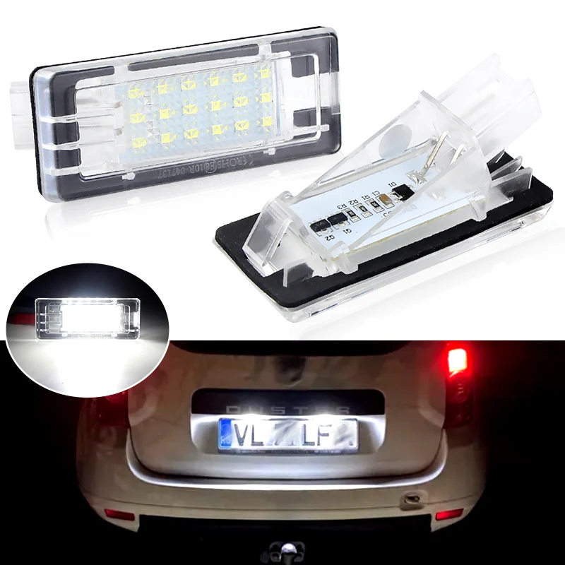 2pcs Tail License Plate Led Lights For Renault Captur Kaptur Espace ...