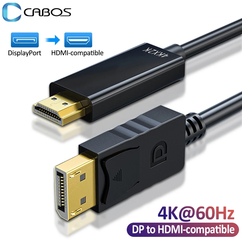 4K-DisplayPort-DP-to-HDMI-compatible-Cable-Adapter-DisplayPort-to-HDMI ...