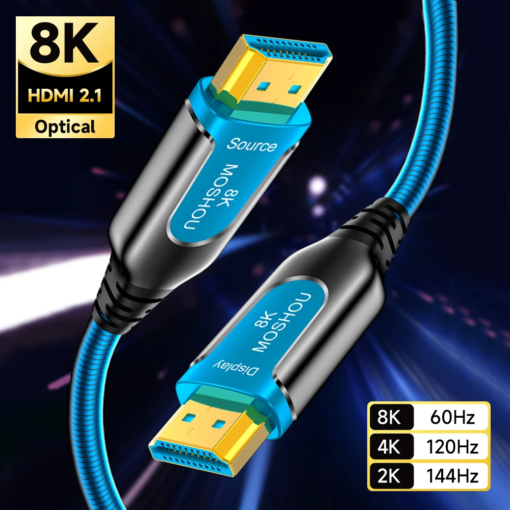 MOSHOU-8K-HDMI-Fiber-Optic-Cable-48Gbps-Ultra-High-Speed-HDMI-2-1-Cable ...