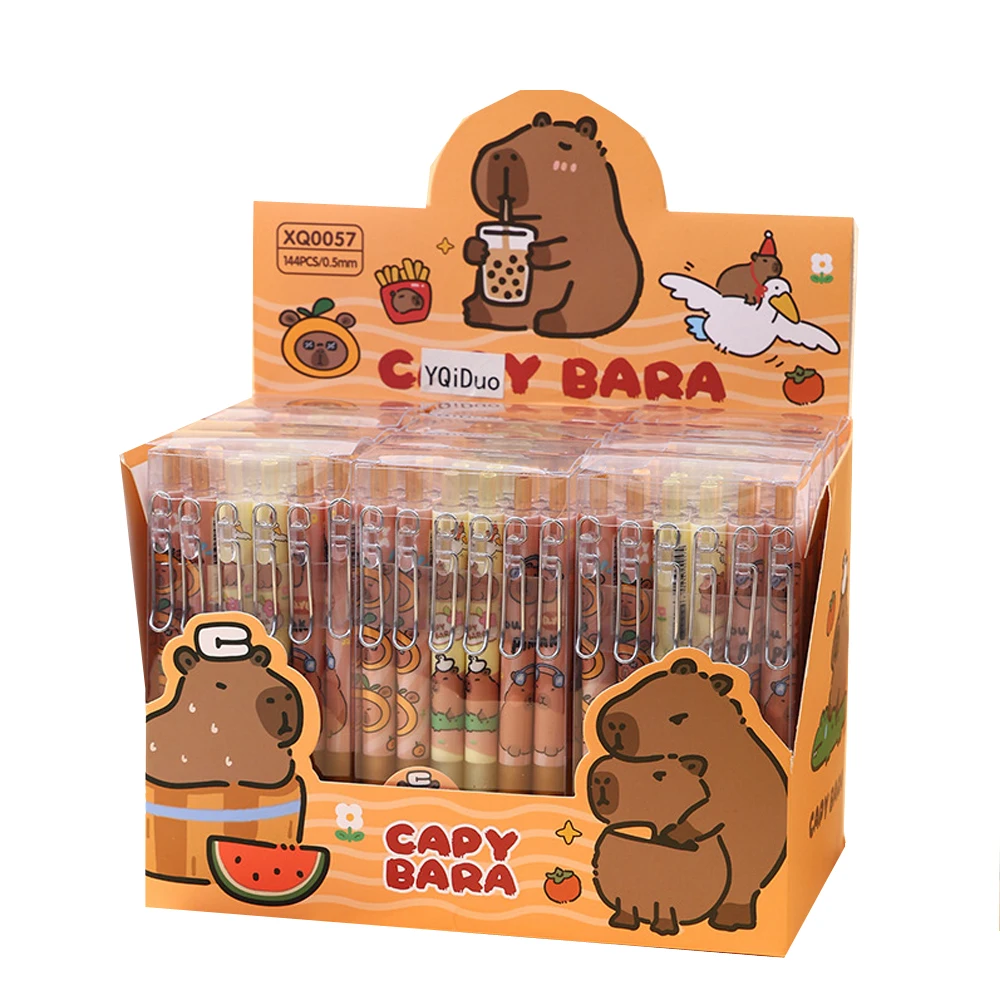 12Pcs-Set-Cute-Anime-Capybara-Gel-Pen-for-School-Writing-Kawaii-Cartoon ...