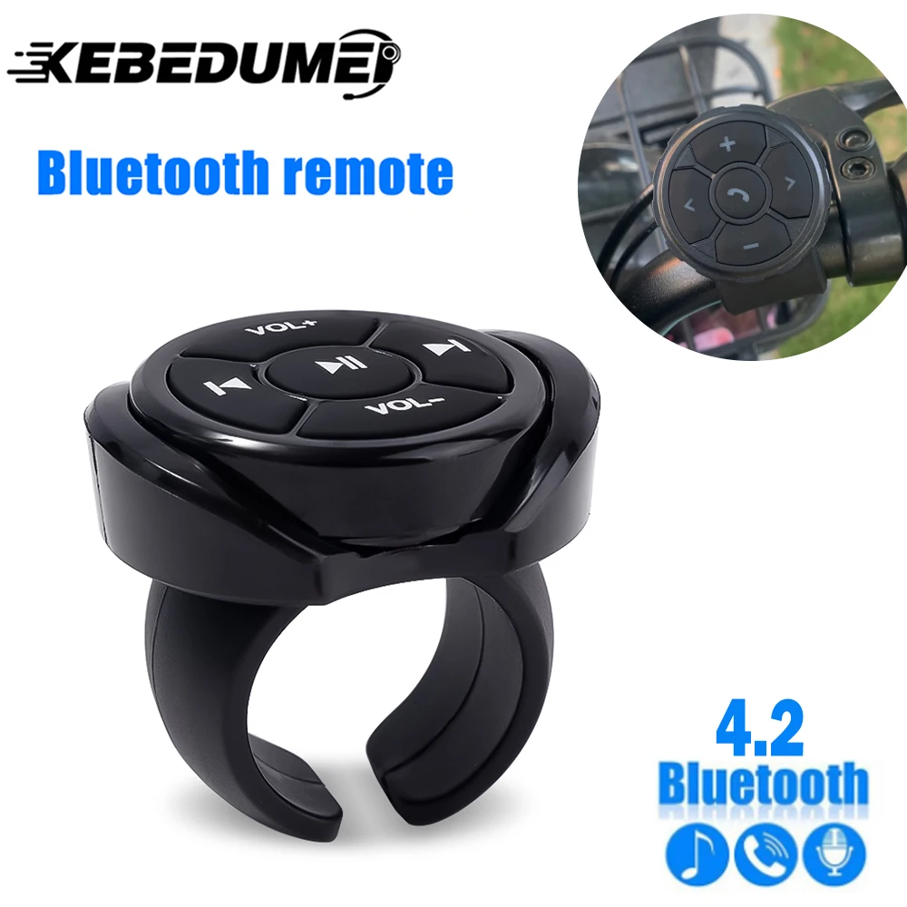 Media-Wireless-Bluetooth-Button-Remote-Controller-Car-Motorcycle-Bike ...