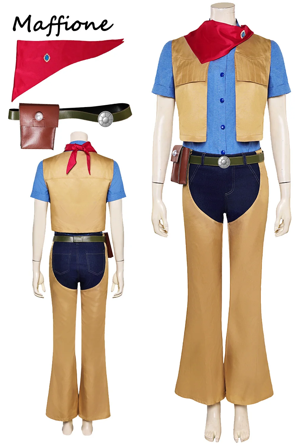 Disfraz-de-princesa-Peach-para-ni-a-conjunto-completo-de-vaquero ...