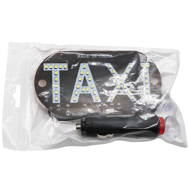 12V Cab Indicator 12V LED Taxi Roof Sign Light - Waterproof Cab ...