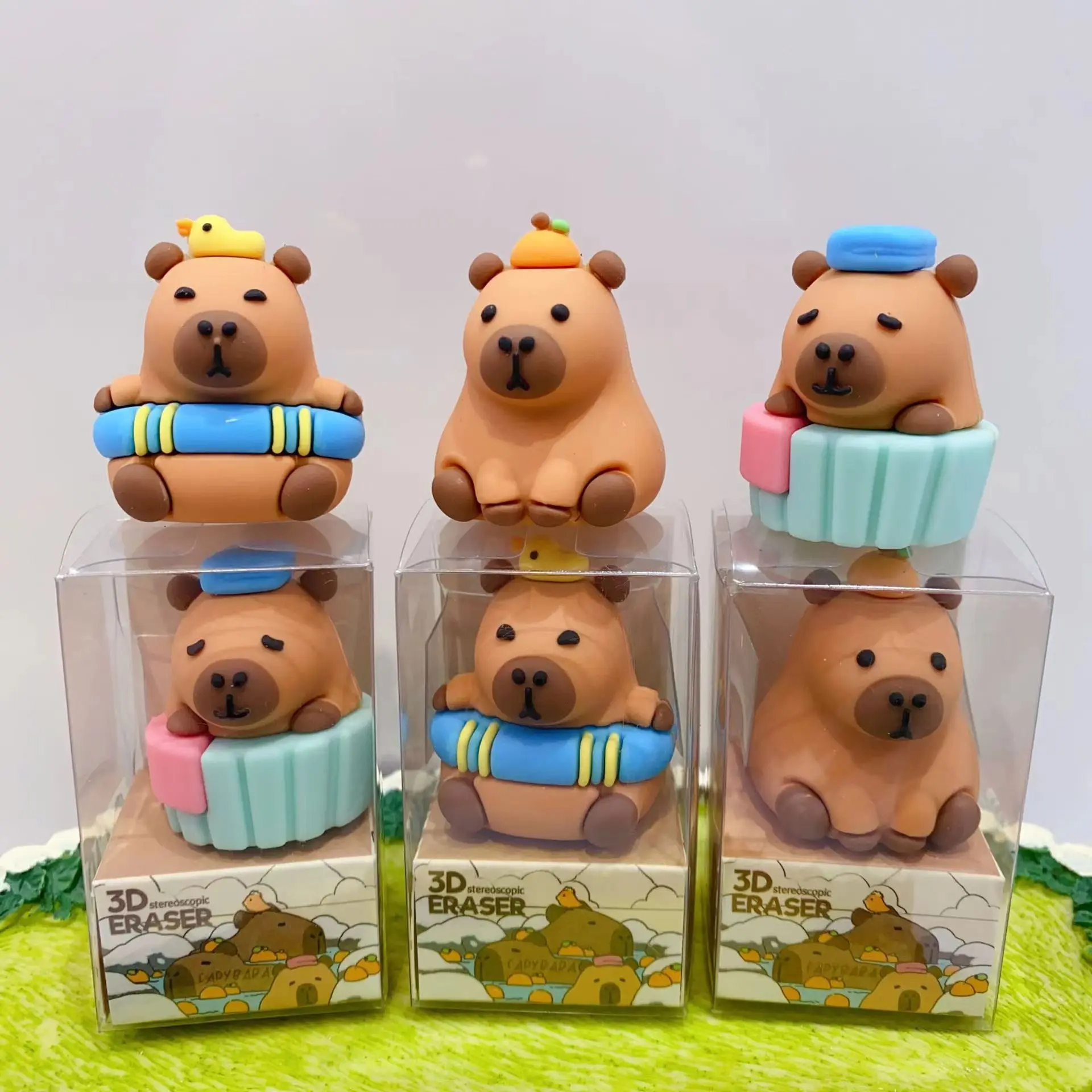 s 11Pcs/Box Capybara Stationery Set Cartoon Electric Pencil Sharpener ...